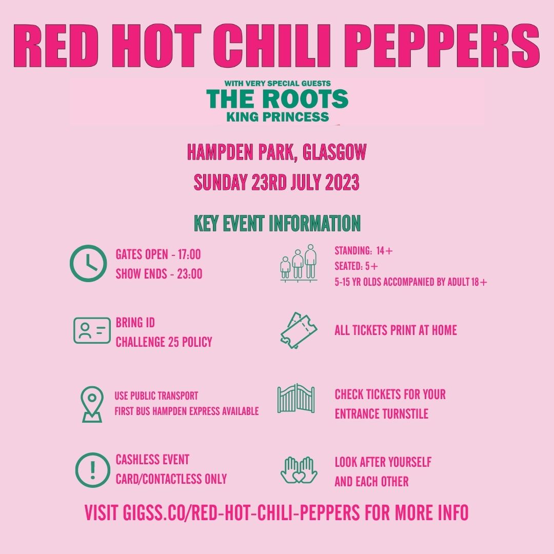 RED HOT CHILI PEPPERS 2023 TOUR | Hampden Park